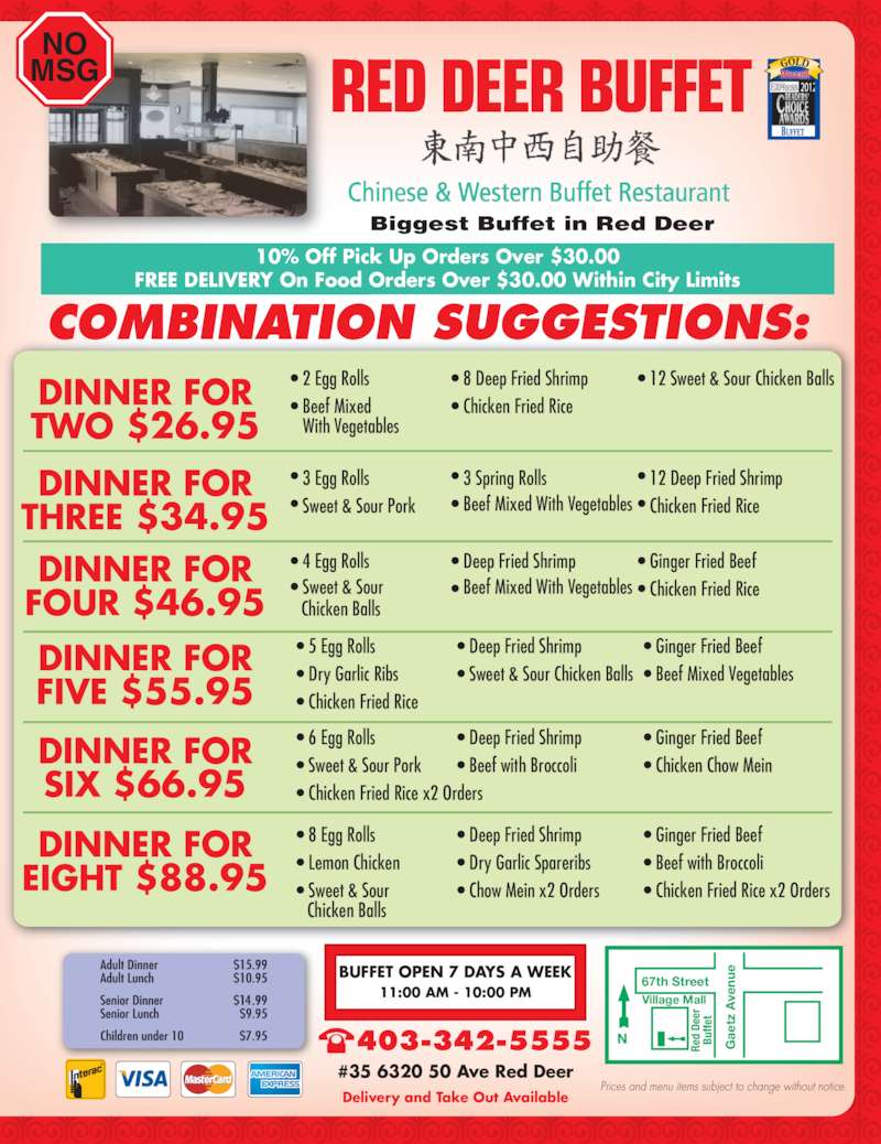 Red Deer Buffet - Red Deer, AB - 35-6320 50 Ave | Canpages