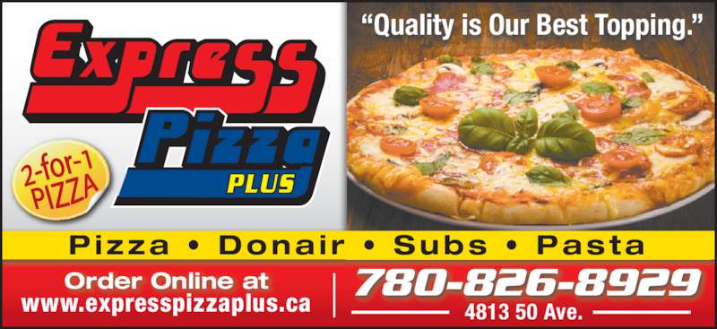 Express Pizza Plus Ltd - Menu, Hours & Prices - 4813 50 Avenue ...