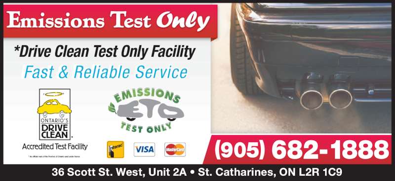 Emissions Test Only - Opening Hours - 36 Scott St W, St Catharines, ON