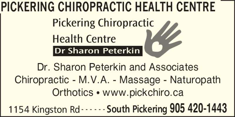 Pickering Chiropractic Health Centre - Opening Hours - 1154 Kingston Rd ...