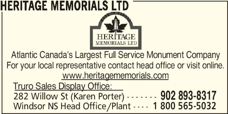 Heritage Memorials Ltd - 858 Topsail Rd, Mount Pearl, NL