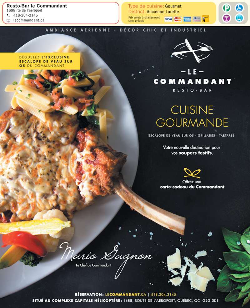 Restaurant Le Commandant - Menu, Horaire et Prix - 1688 Rte de l ...