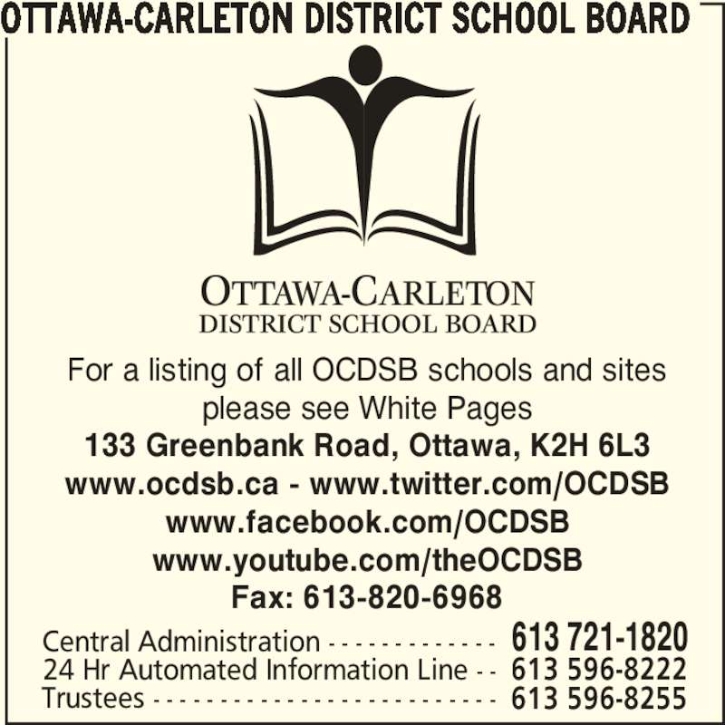 Ottawa - Carleton District School Board - Opening Hours - 133 Greenbank Rd, Nepean, ON