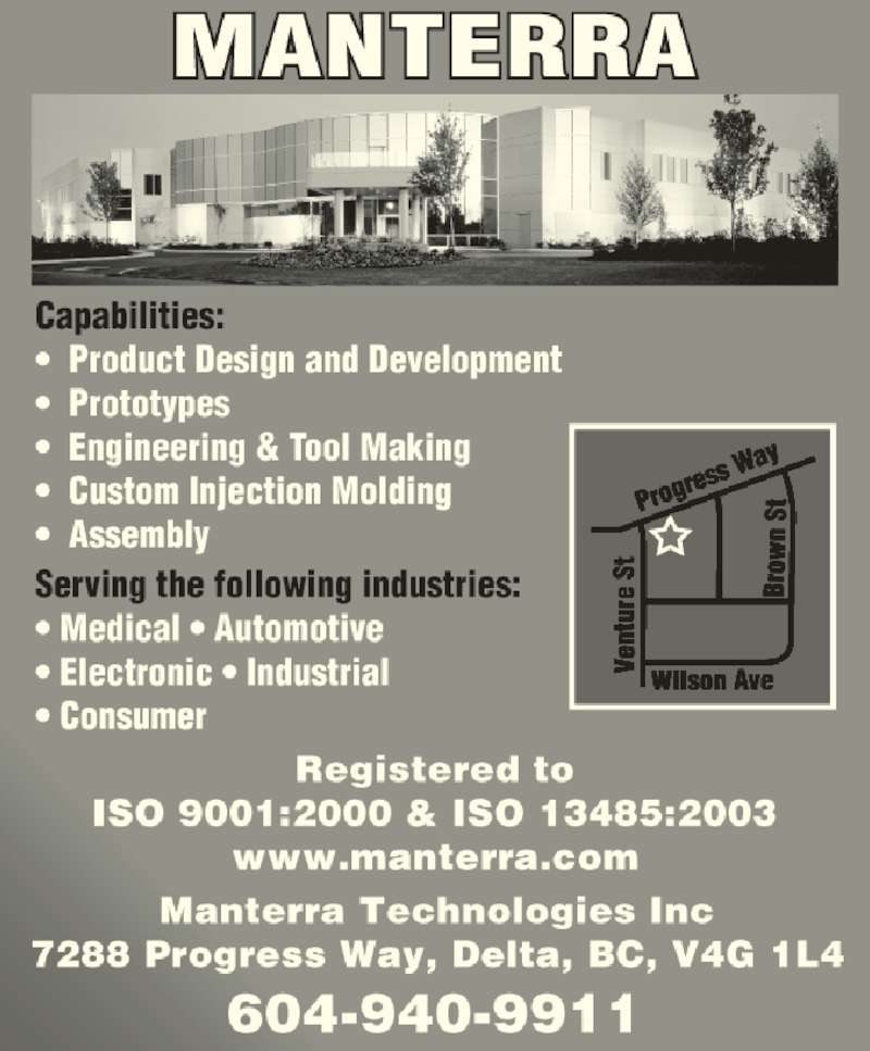 Manterra Technologies Inc - Opening Hours - 7288 Progress Way, Delta, BC