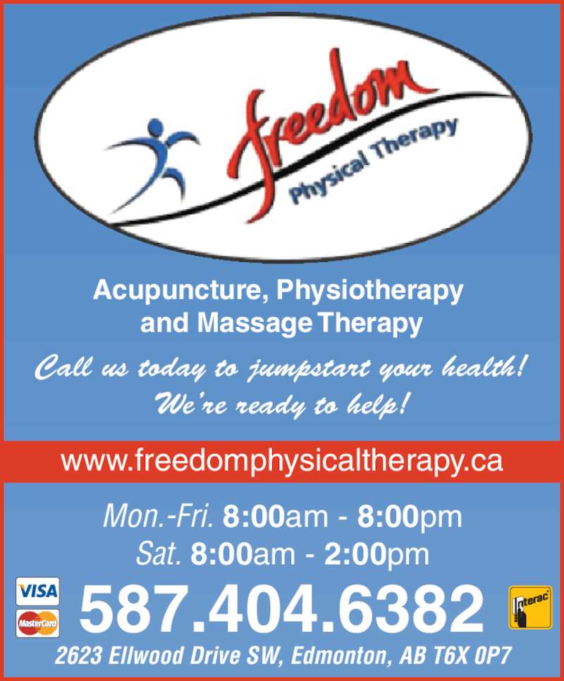 Freedom Physical Therapy - Edmonton, AB - 2623 Ellwood Dr SW | Canpages