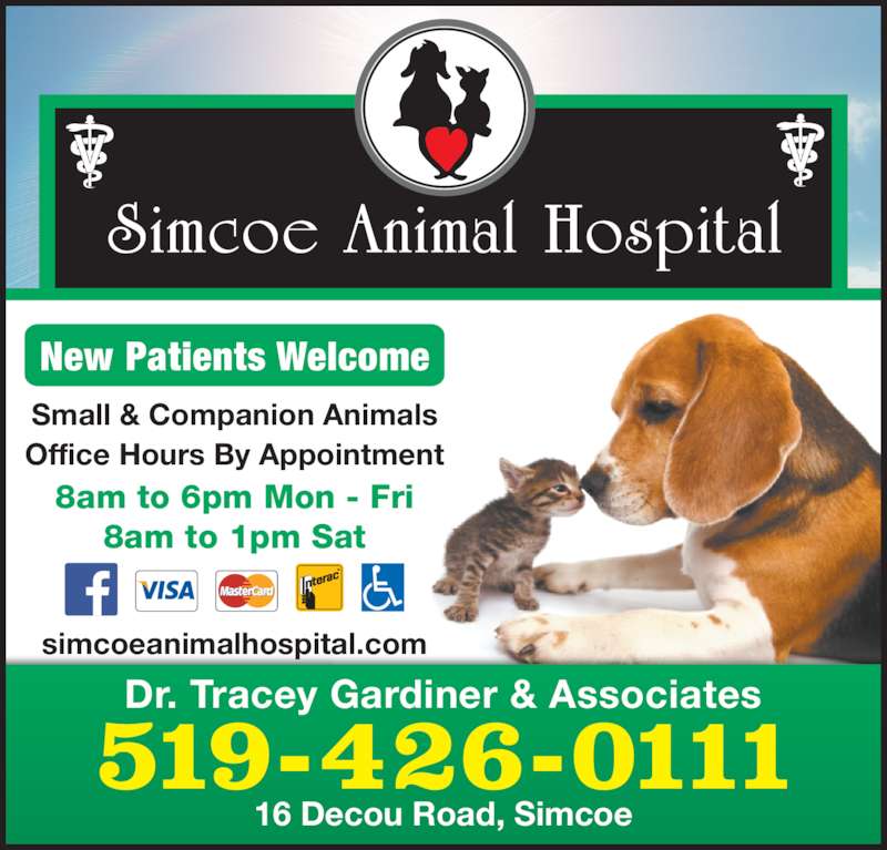 Simcoe Animal Hospital - 16 Decou Rd, Simcoe, ON