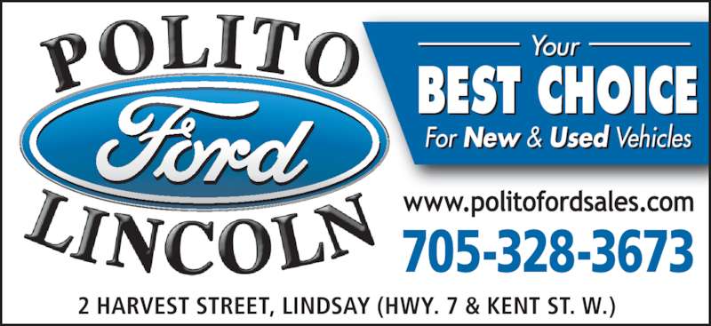 Polito Ford Lincoln Sales Ltd - Opening Hours - 2 Harvest St, Lindsay, ON