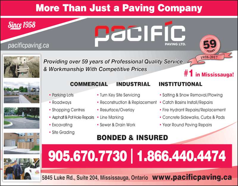 Pacific Paving Ltd - Opening Hours - 5845 Luke Rd, Mississauga, ON