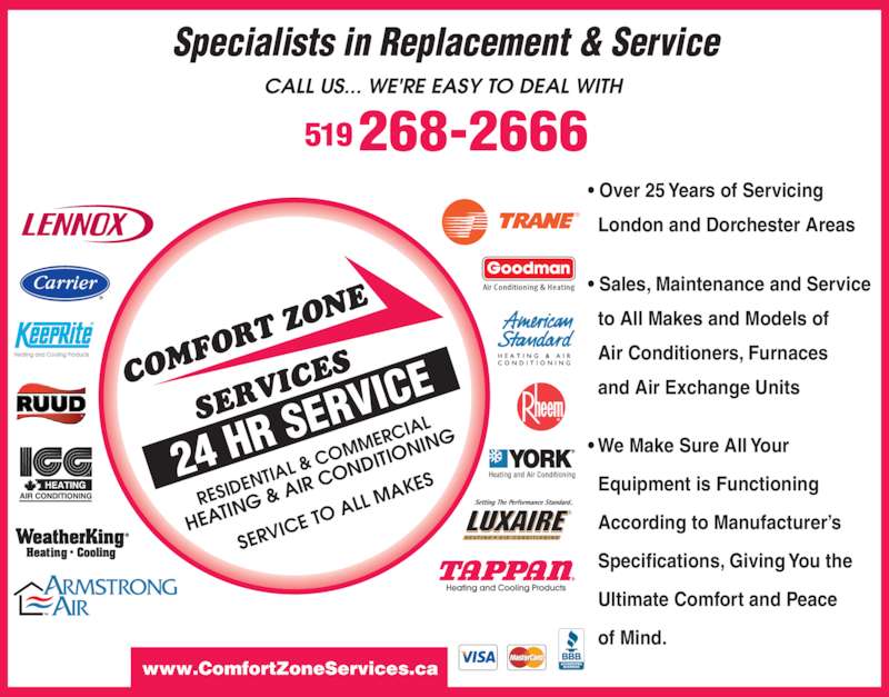 Comfort Zone Services - Opening Hours - 244 Hamilton Cres, Dorchester, ON