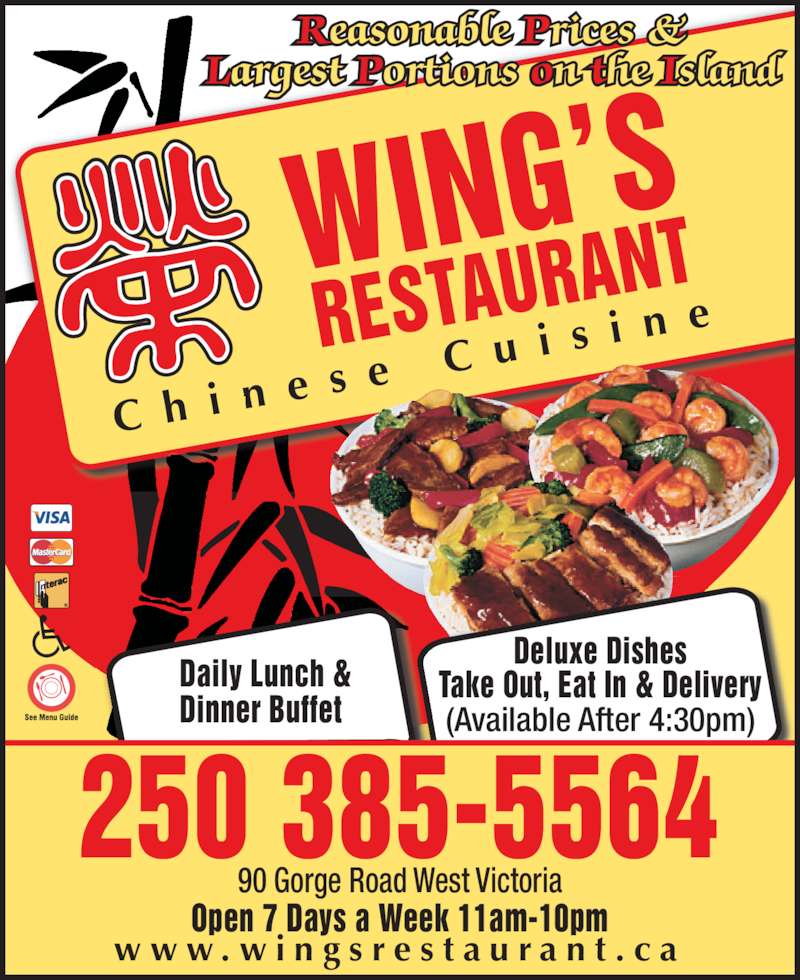 Wing's Restaurant - Menu, Hours & Prices - 90 Gorge Rd W, Victoria, BC