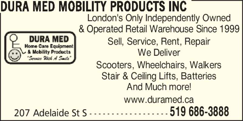 Dura Med Mobility Products Inc - London, ON - 207 Adelaide St S | Canpages